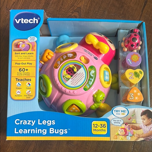 vtech | Toys | Vtech Crazy Legs Learning Bugs Pink And Yellow | Poshmark